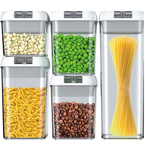 מתנה אישית | סט 5 קופסאות לאחסון מזון | מתנות לעובדים | כלי בית