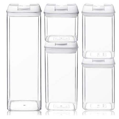 מתנה אישית | סט 5 קופסאות לאחסון מזון | מתנות לעובדים | כלי בית